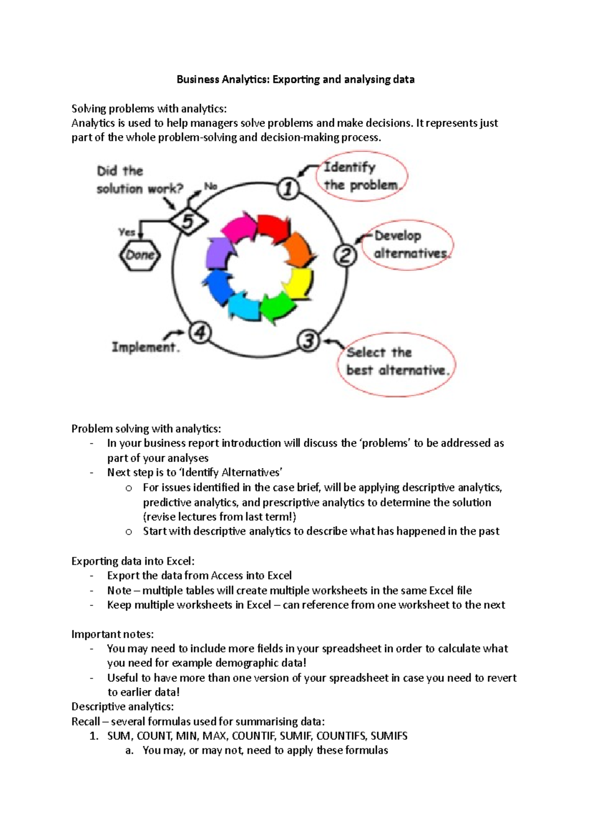 Lecture 14 - 08:02:2019 - Exporting and analysing data - Business Analytics: Exporting and ...