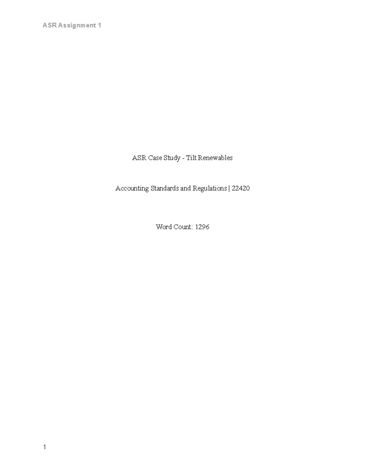 ASR Individual Assignment - D - ASR Case Study - Tilt Renewables ...