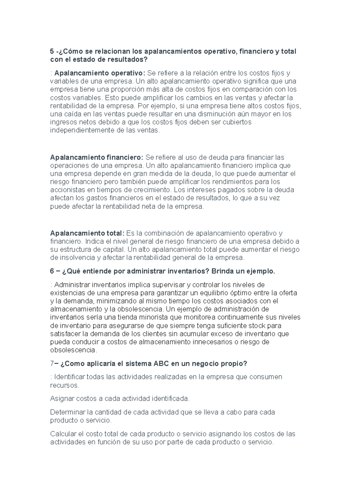 Foro 7y8 administracion finaciera - 5 -¿Cómo se relacionan los ...