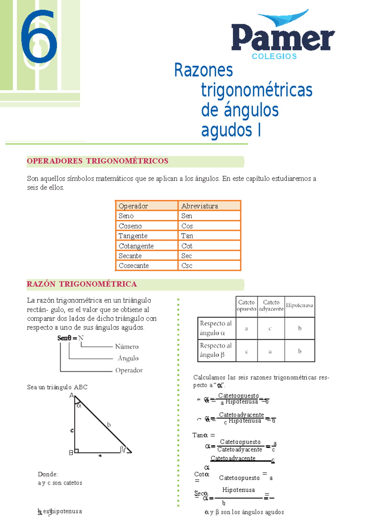Trigonometr-¡a 4-¦-2 241113 145759 PDF 241113 145828 - OPERADORES TRIGONOMÉTRICOS RAZÓN - Studocu