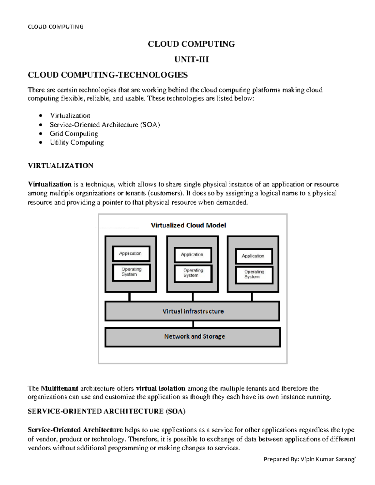 CC - Unit 4 - Notes - DOCUMENT - CLOUD COMPUTING UNIT-III CLOUD ...
