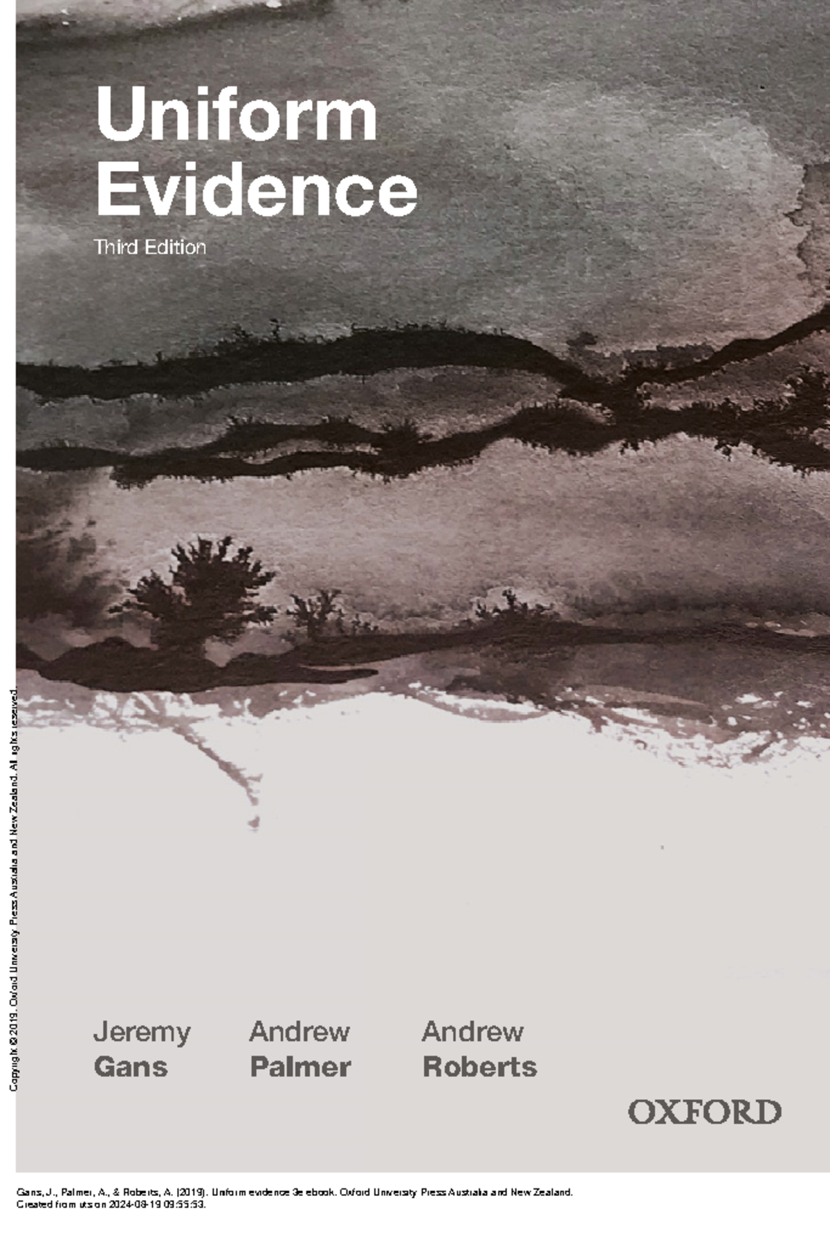 Uniform Evidence 3e e Book - (Intro) - Uniform Evidence Andrew Roberts ...