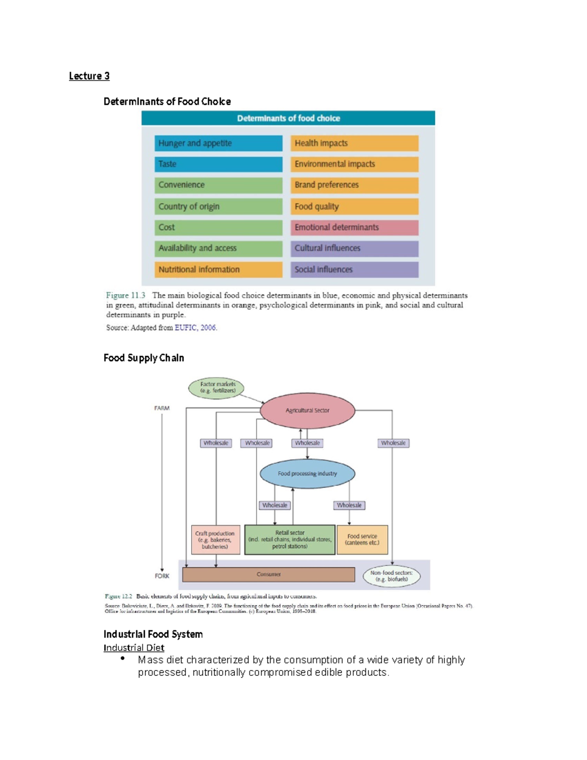 Lecture 3 - SOC 808 - Lecture 3 Determinants of Food Choice Food Supply ...