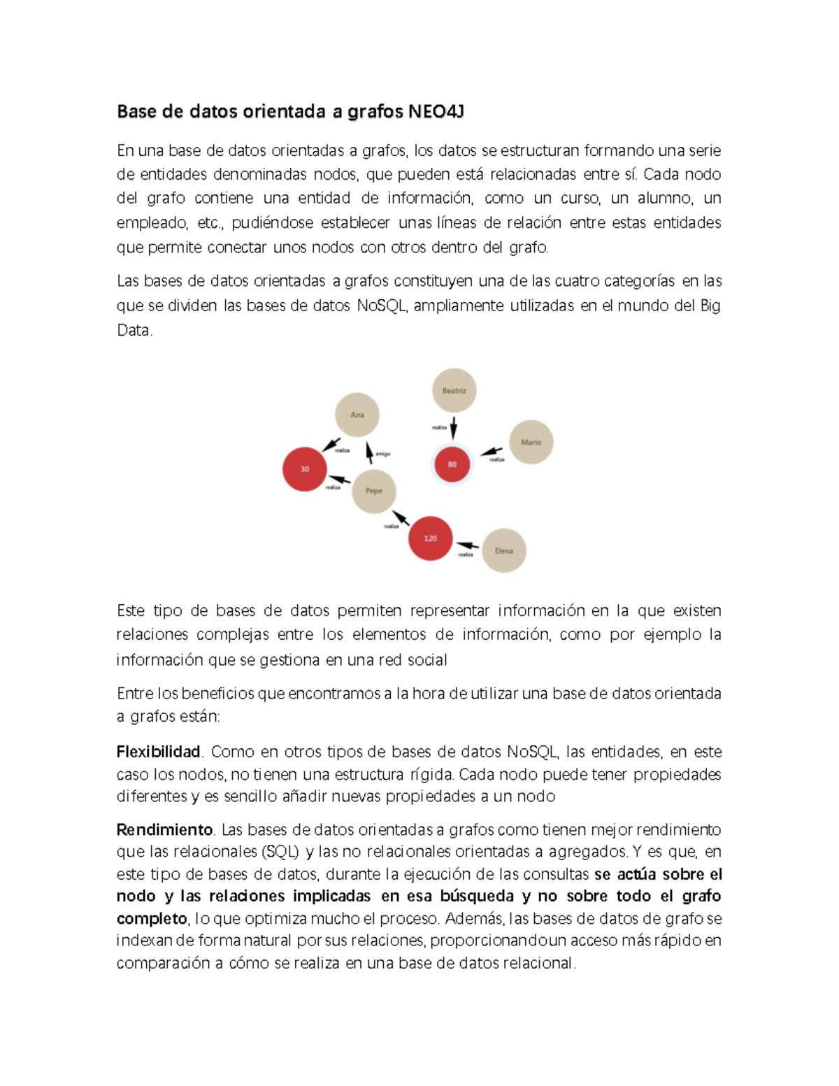 Base de datos orientada a grafos NEO4J - Cada nodo del grafo contiene una entidad de información ...