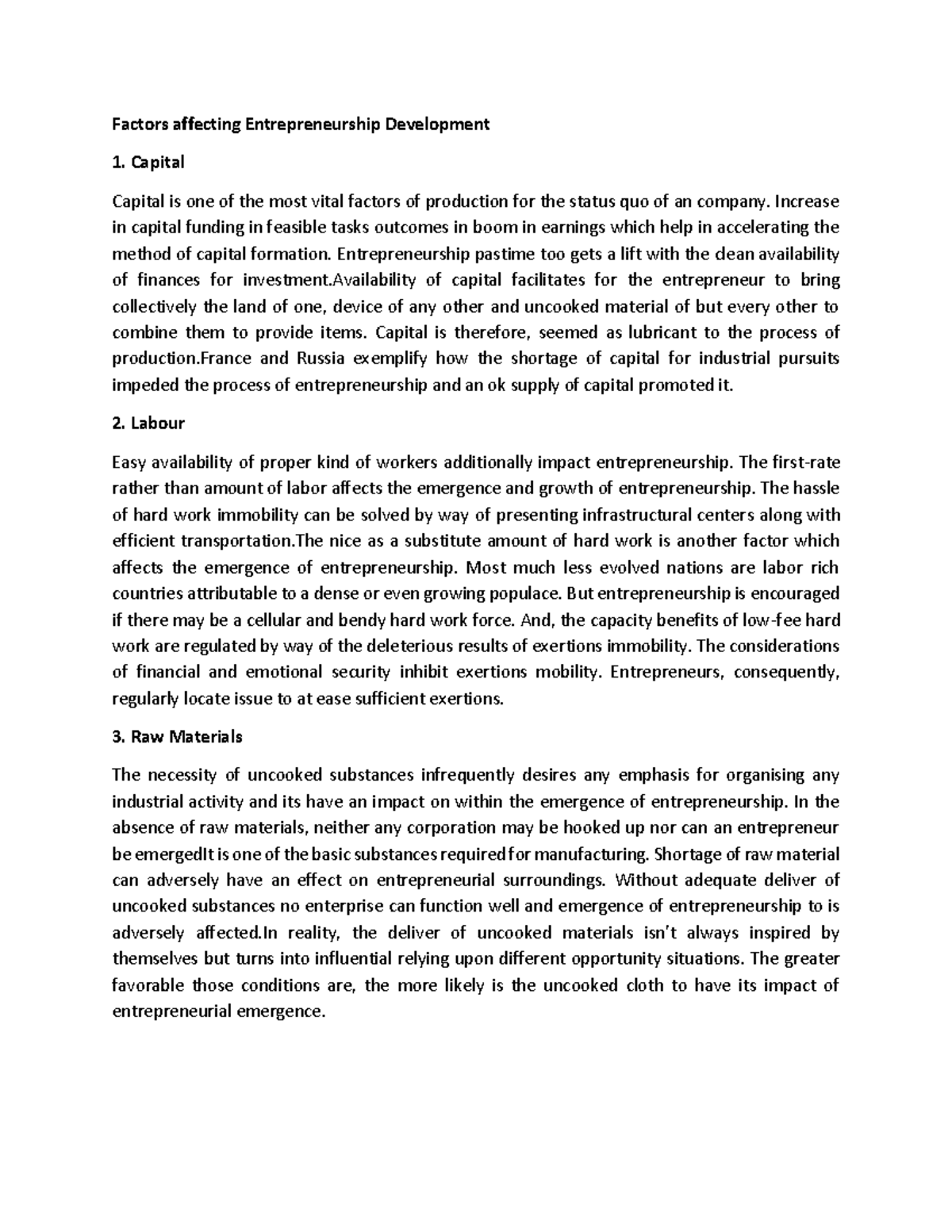 Project Management AND Entrepreneurship Module 1 PART 3 - Factors ...