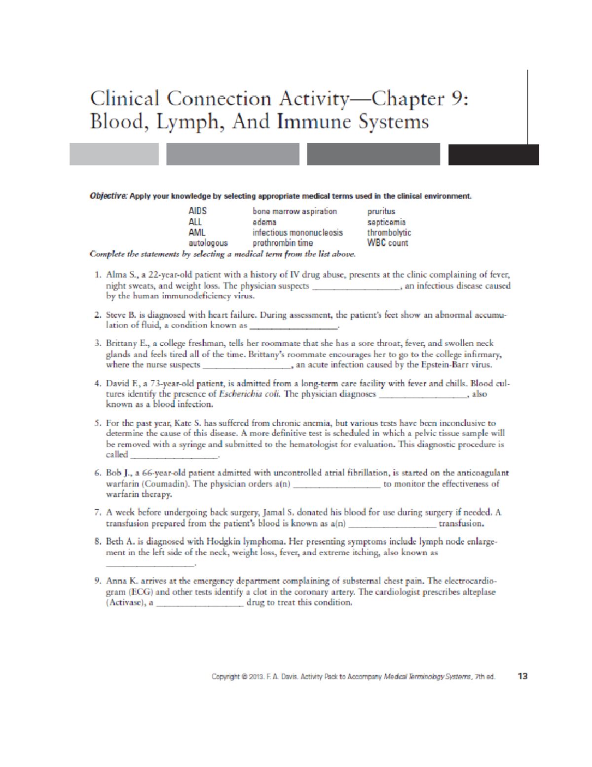 Chp9Clinical Connection - Clinical Connection 9: Blood, Lymph, And ...