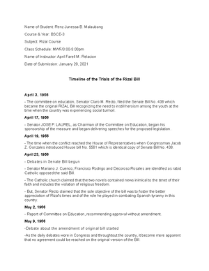 THE Trial OF Rizal LAW - THE TRIAL OF RIZAL LAW APRIL 3, 1956 Senate ...