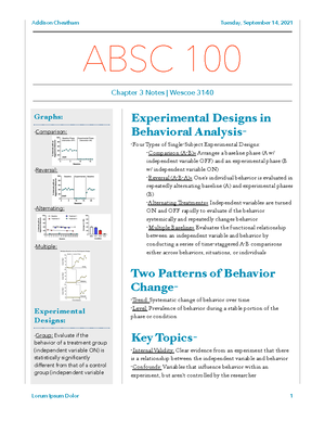 Chapter 1 - ABSC 100 - Addison Cheatham Tuesday, August 24, 2021 What ...