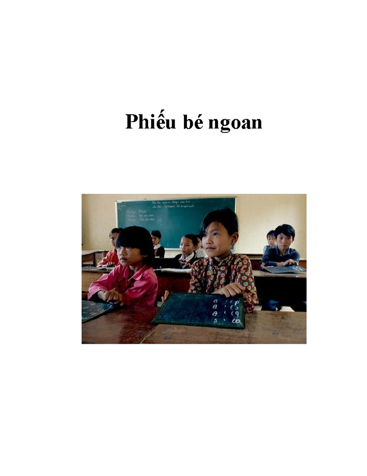 Phiếu bé ngoan 300101 - ABC - Phiếu bé ngoan Khen cũng là một phương ...