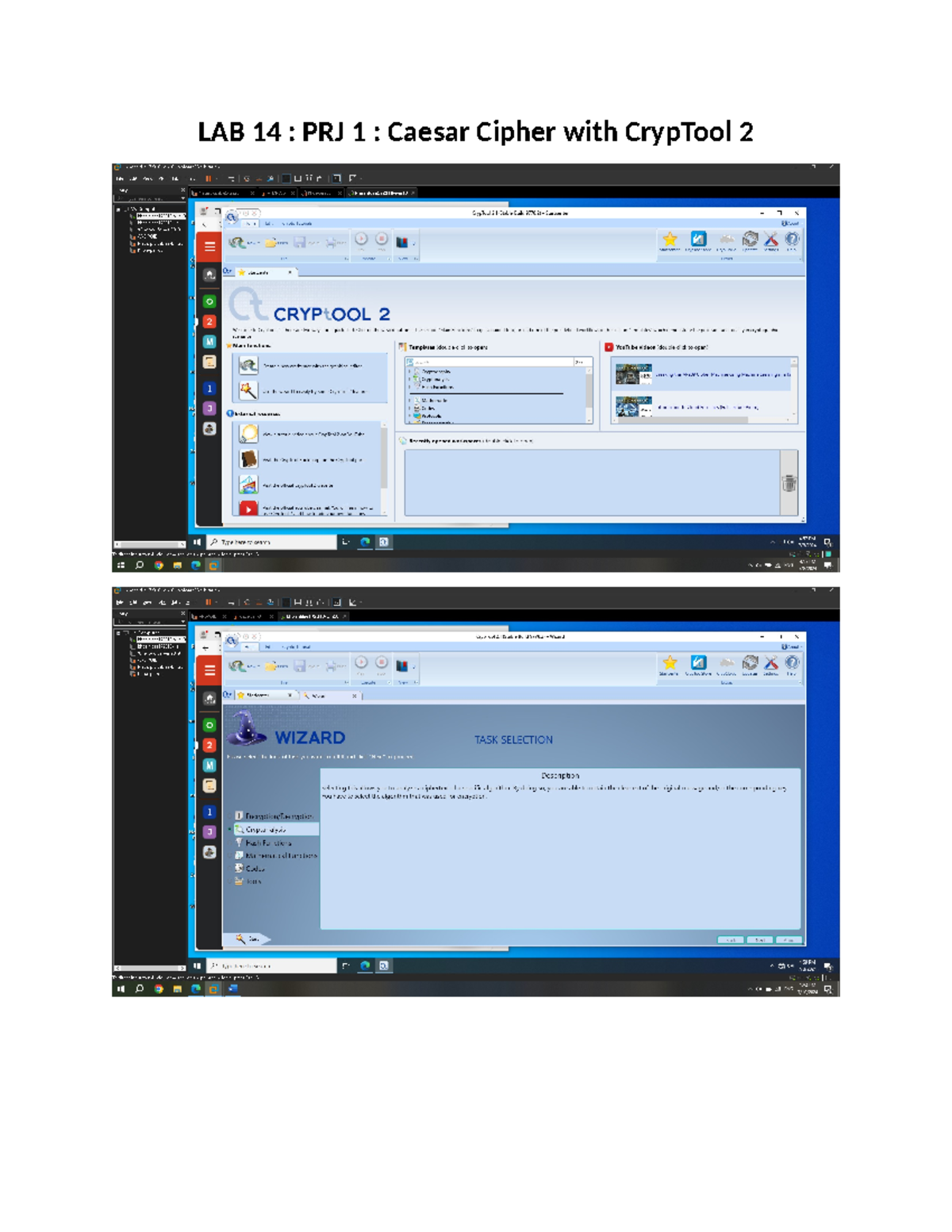 HOD401 Lab 14 Project 1 fnished every thing - LAB 14 : PRJ 1 : Caesar ...