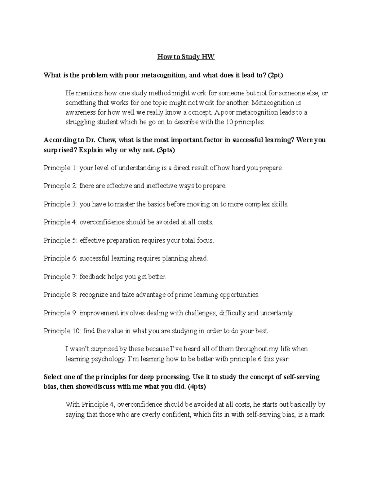 How to Study HW - How to Study HW What is the problem with poor ...