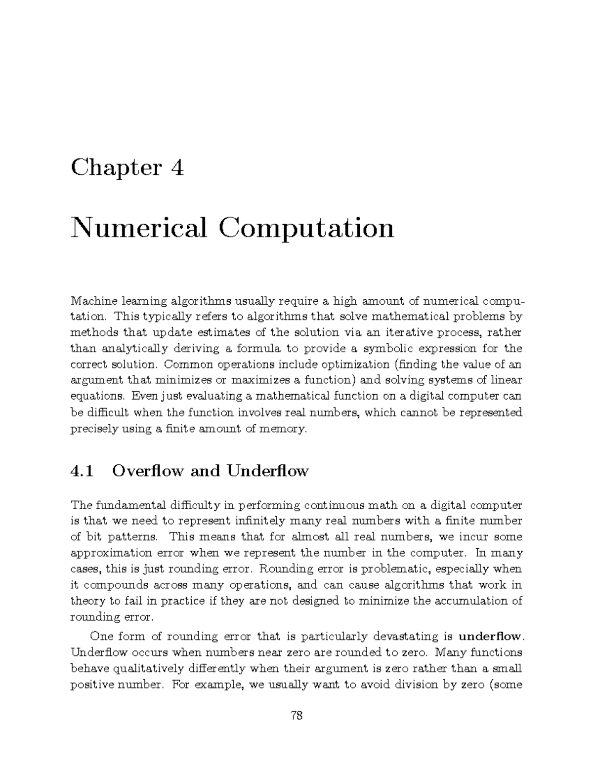 Gradient decent theory - Chapter 4 Numerical Computation Machine learning algorithms usually ...