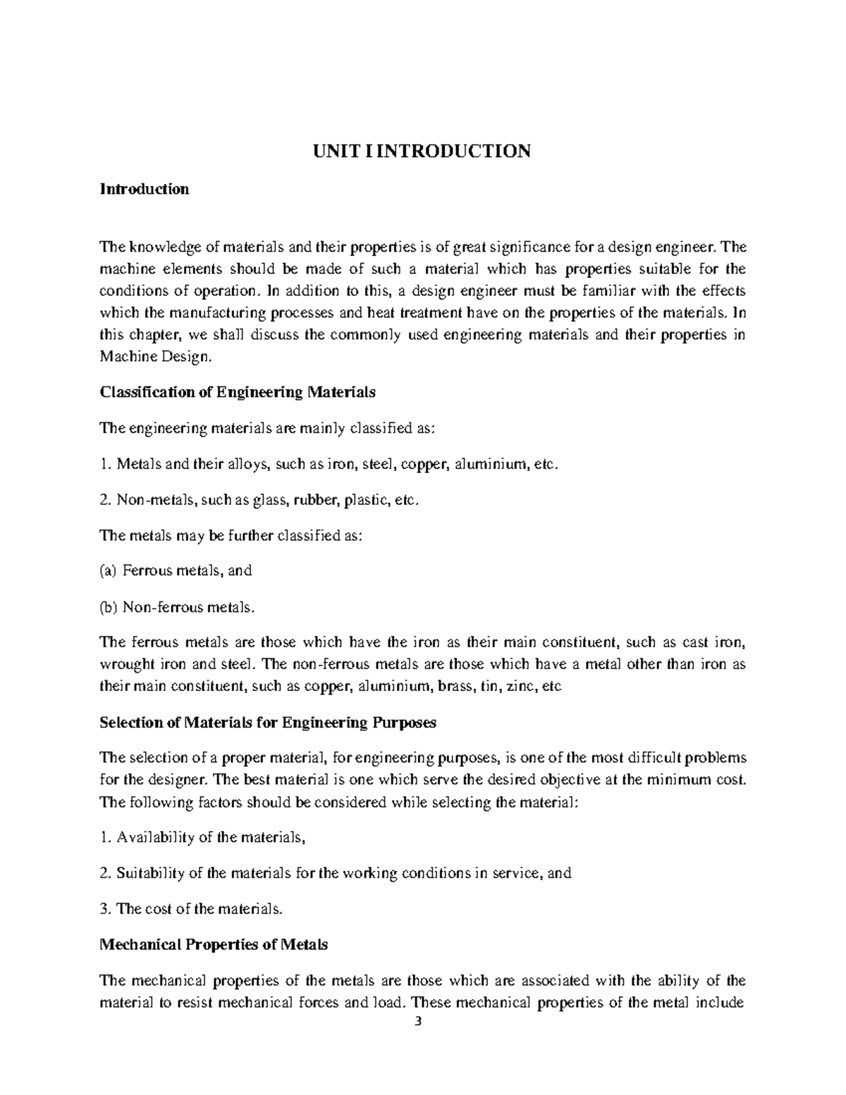 Automotive Engine Component Design Notes - Introduction UNIT I ...