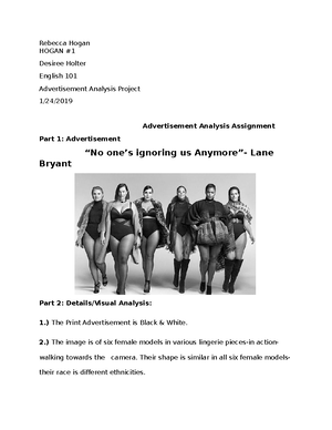 Popular culture analysis- final - Rebecca Hogan Desiree Holter Eng 101 ...
