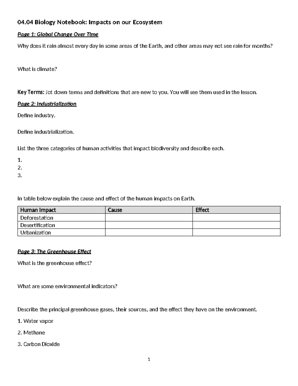 04 04 impacts on our ecosystem - 04 Biology Notebook: Impacts on our ...