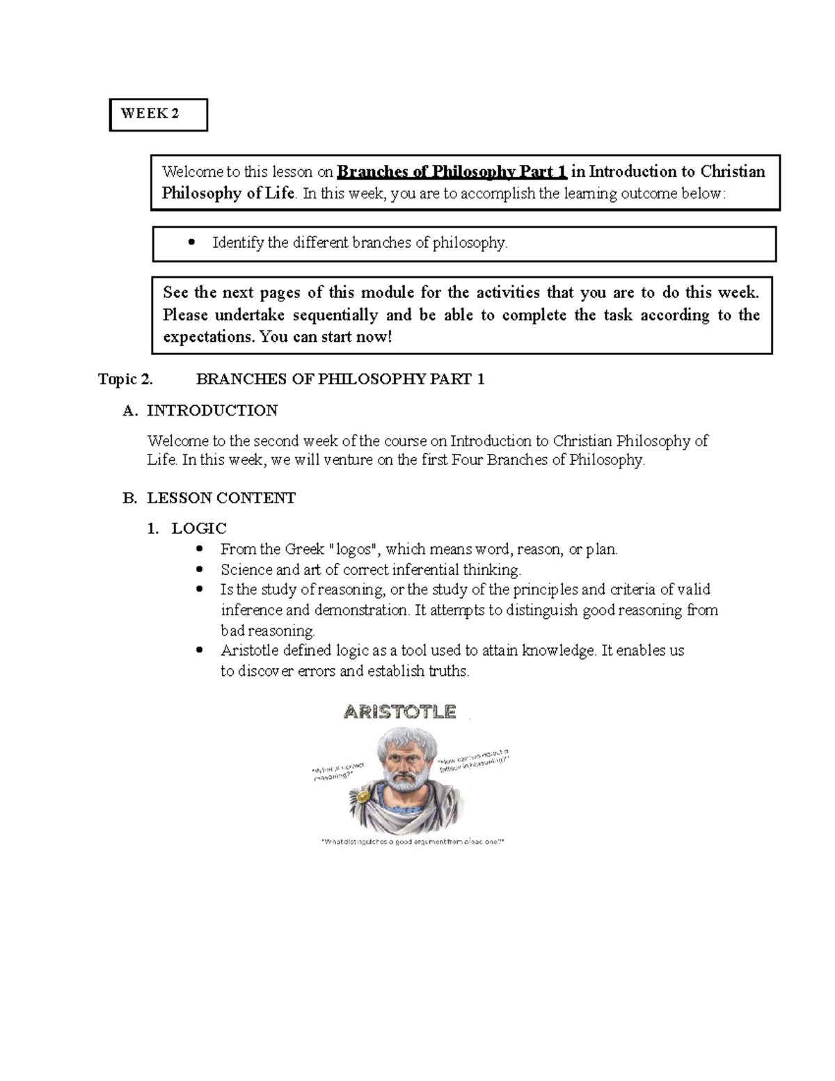 Local media 5242994478389406015 - WEEK 2 Topic 2. BRANCHES OF ...