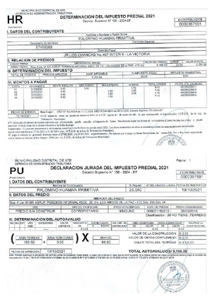 HR Y PU DTE - Ejemplo para la clase de derechos reales - MUNICIPALIDAD DISTRITAL DE ATE GERENCIA ...