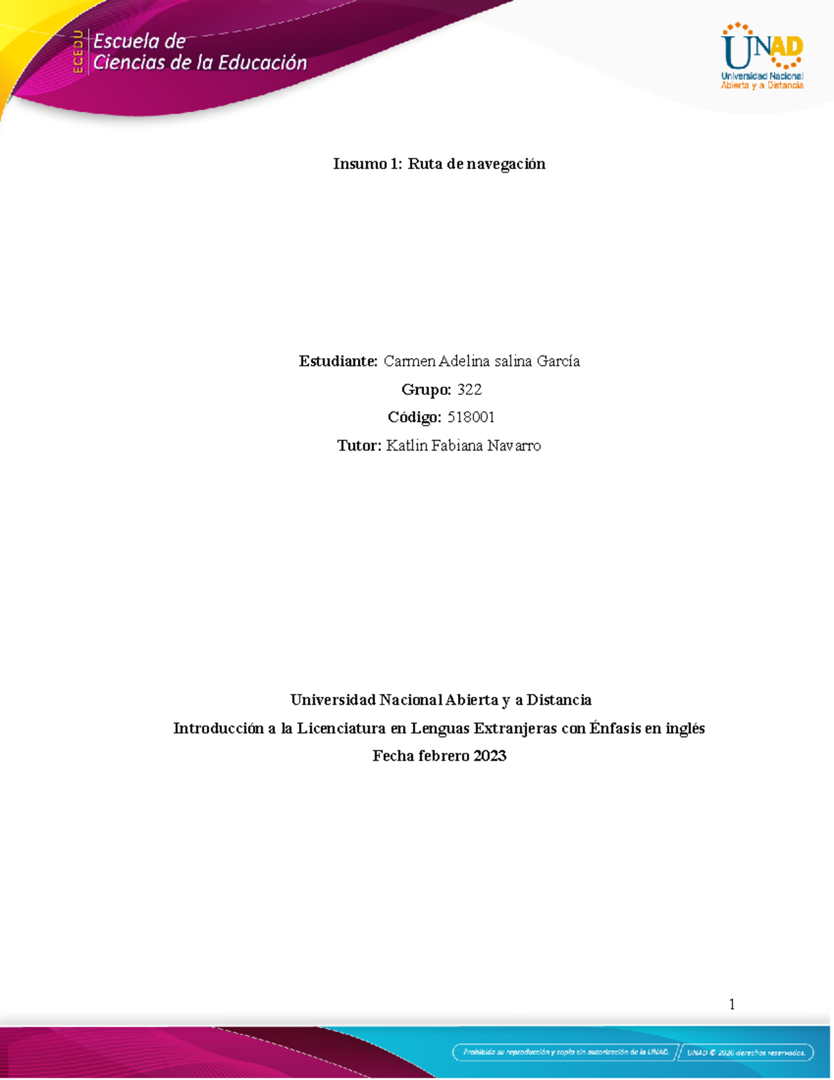 Tarea 1 - INTRODUCCIÓN A LA LICENCIATURA EN LENGUAS EXTRANJERAS CON ...