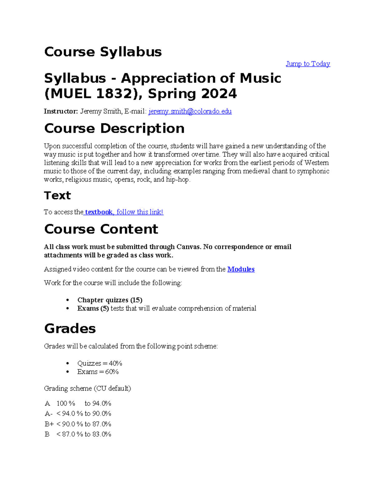 Appreciation of Music Syllabus - Course Syllabus Jump to Today Syllabus ...