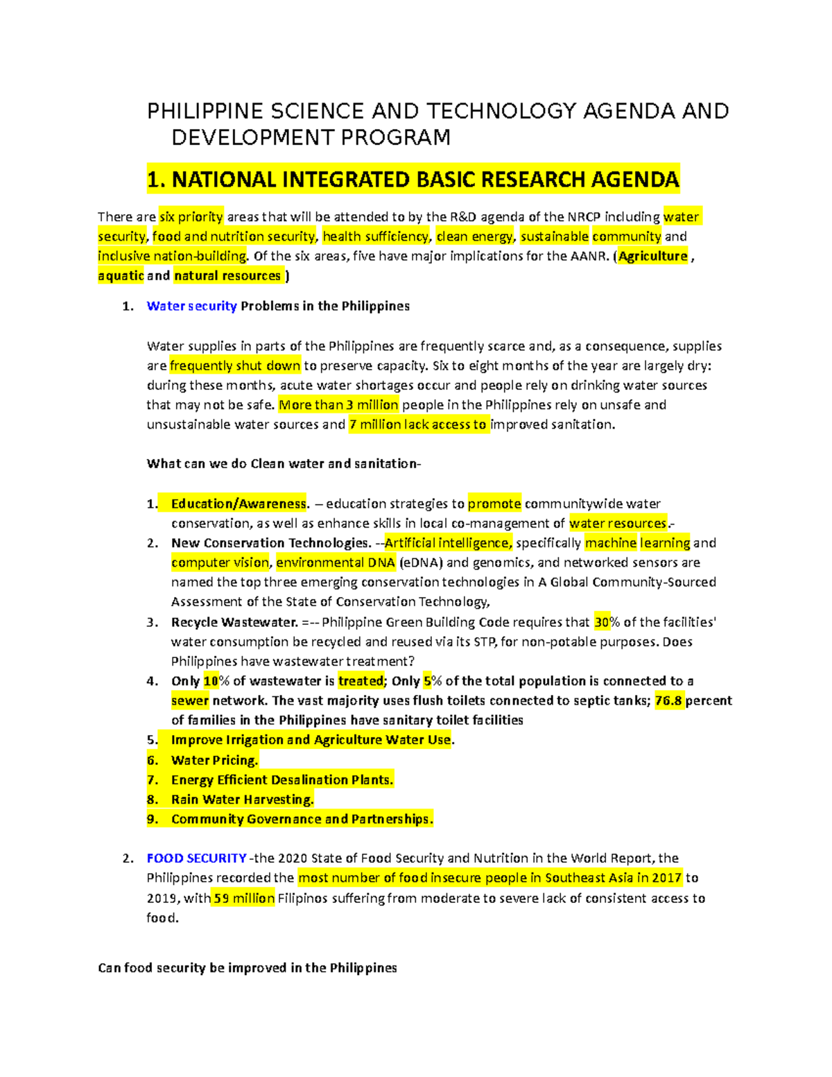 REVIEWER SOCIAL - PHILIPPINE SCIENCE AND TECHNOLOGY AGENDA AND ...