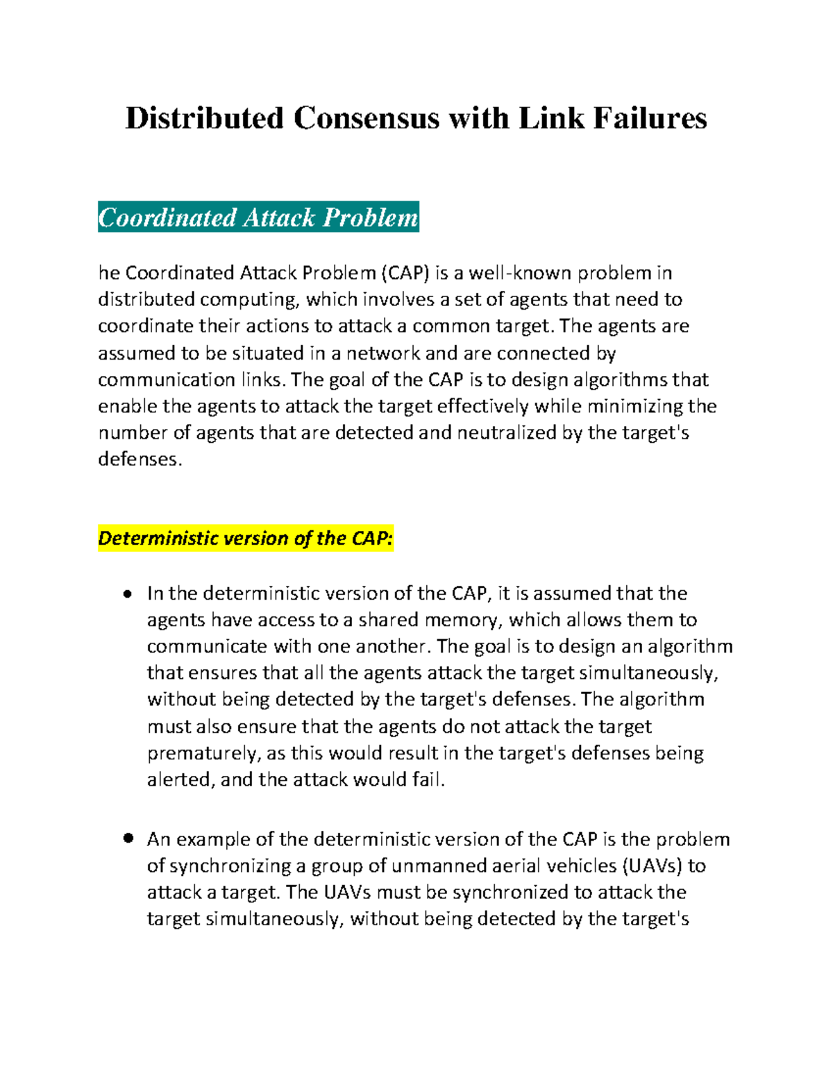 Distributed Consensus with (Link Failures - Process Failures) - Distributed Consensus with Link ...