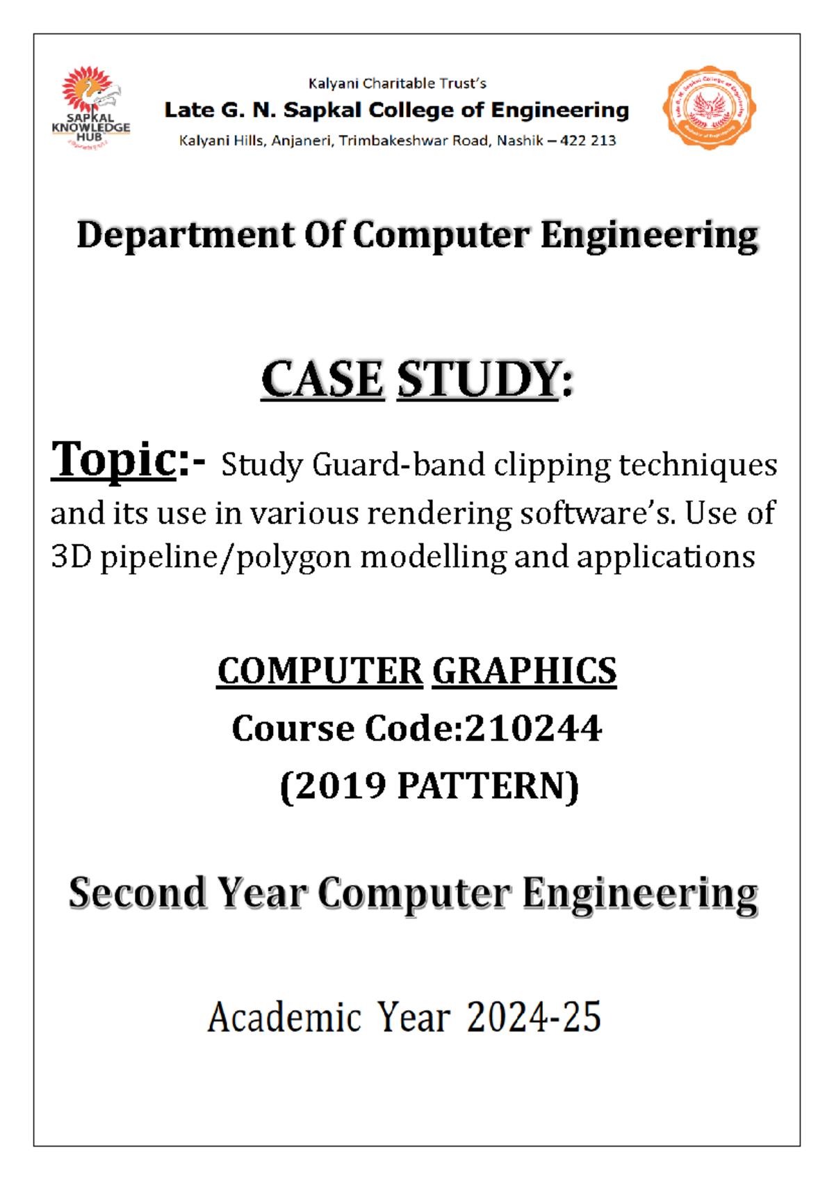 CG Casestudy Comp - Case study - Department Of Computer Engineering ...