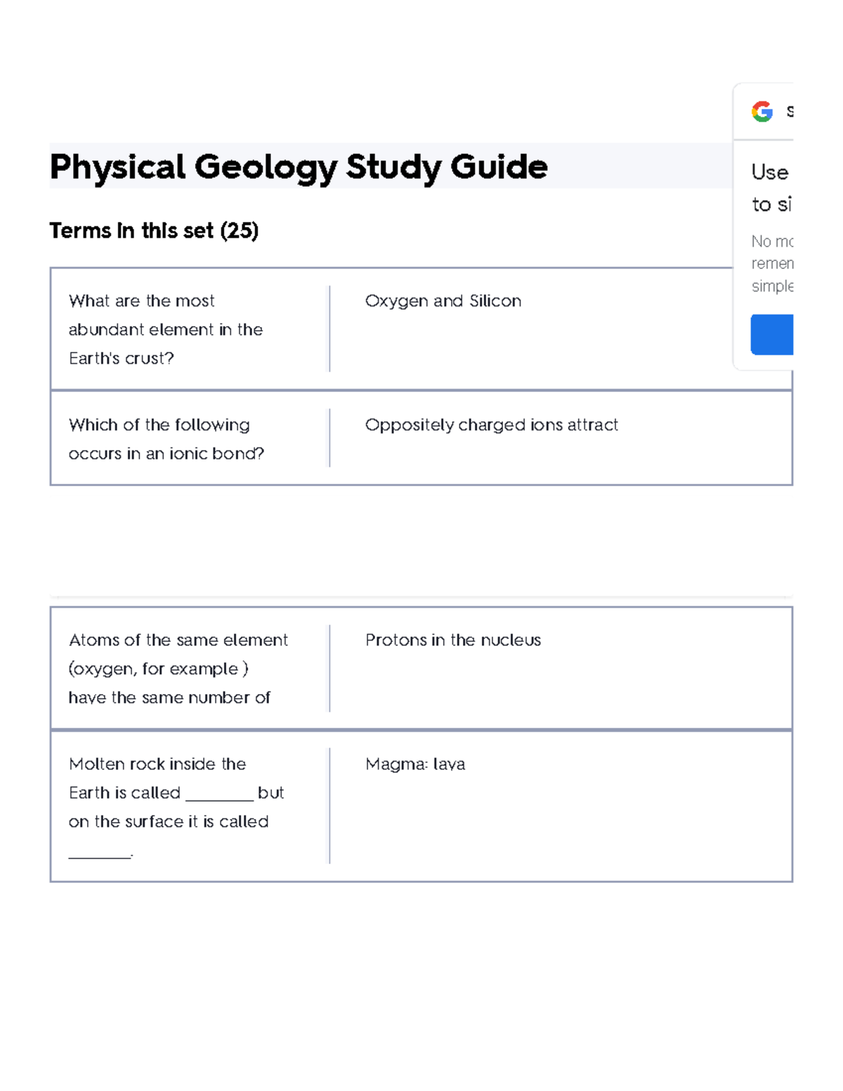 Physical Geology Study Guide Flashcards Quizlet - Physical Geology Study Guide Terms in this set ...