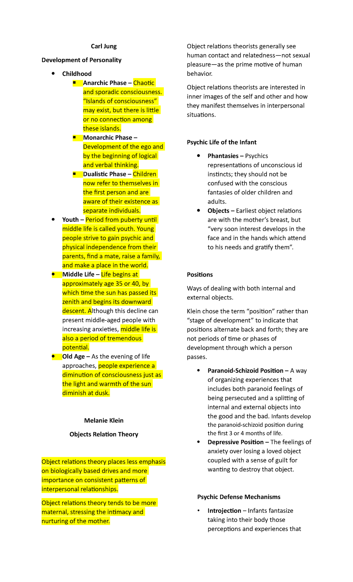 Reviewer 2 - Theories of Personality - Carl Jung Development of ...