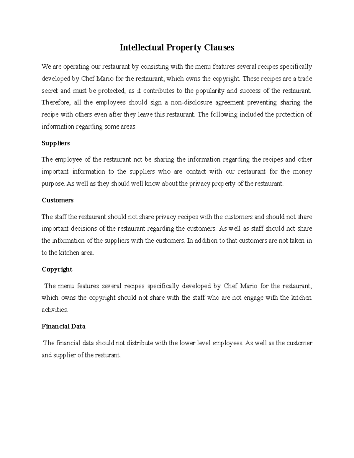 Assessment 3 - Task 2 - Intellectual Property - Intellectual Property ...