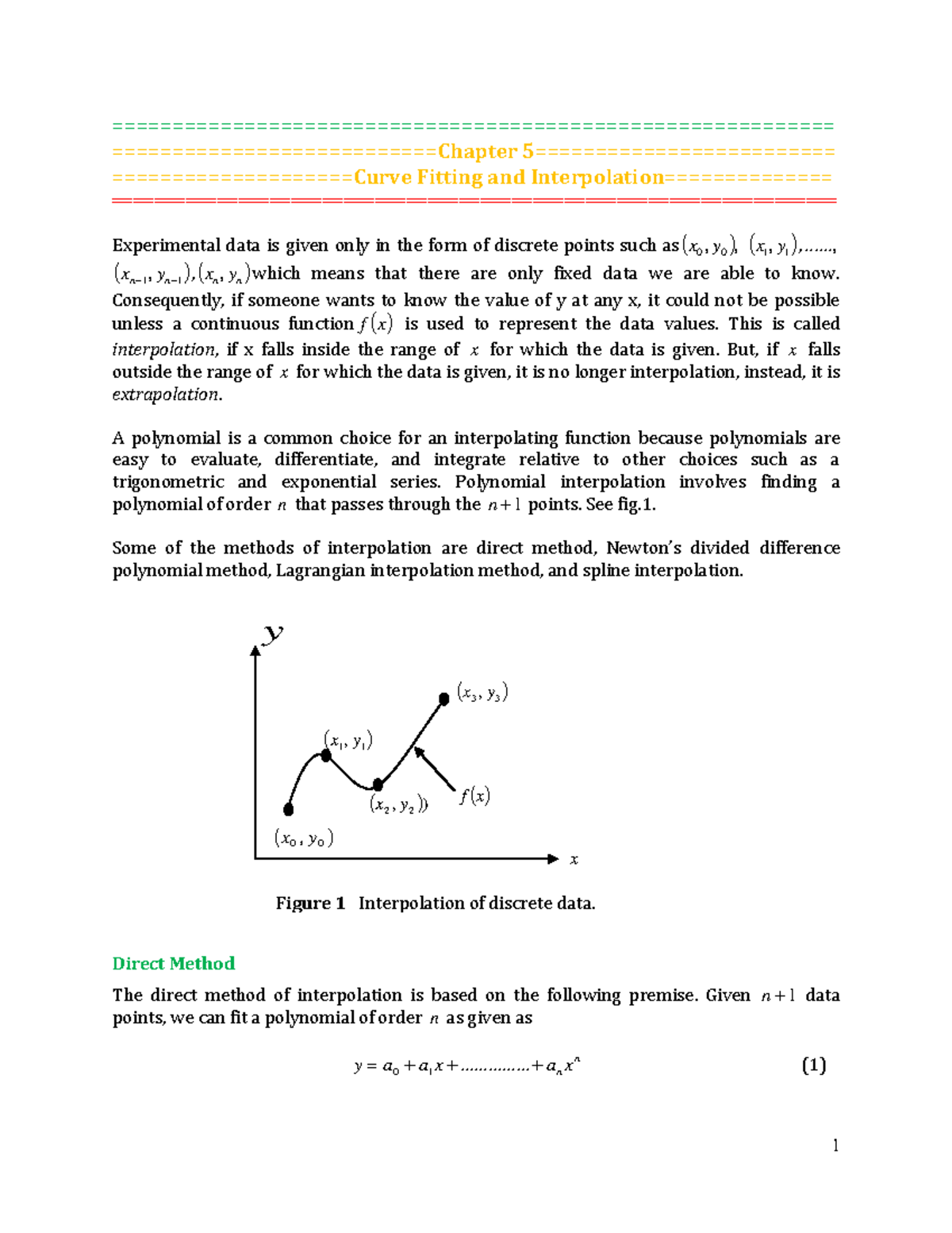 Chapter 5 curve fitting - ============================================================ - Studocu