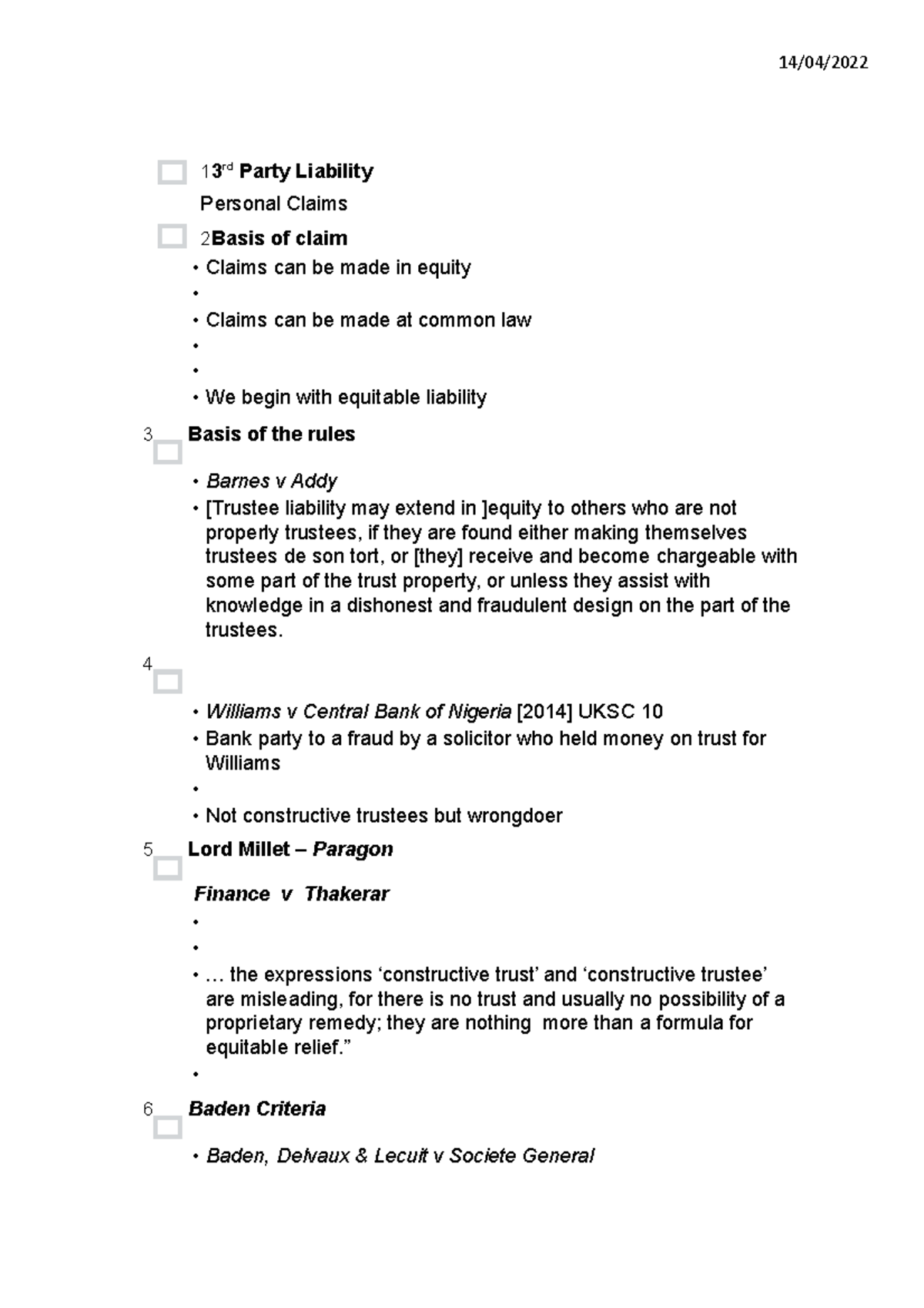 L8 3rd Party Liability - notes for lectures - SOAS University of London ...