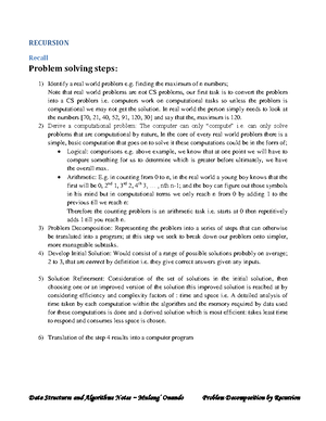 DSA CAT Questions and Answers - DATA STRUCTURES AND ALGORITHMS CAT QUESTIONS NOTE: Answer all ...