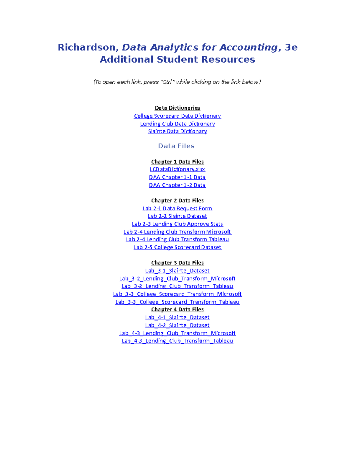 Richardsondaa 3e asr - assignments - Richardson, Data Analytics for ...