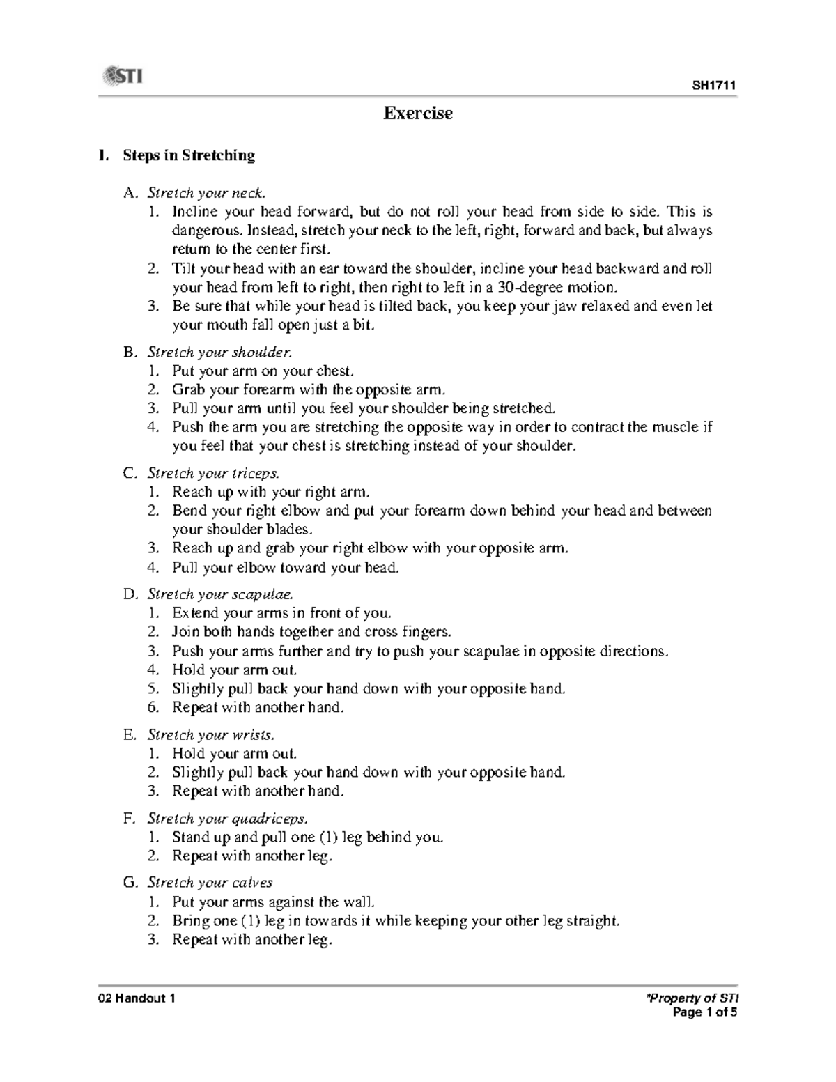 02 Exercise - HANDOUTS - 02 Handout 1 *Property of STI Exercise I ...
