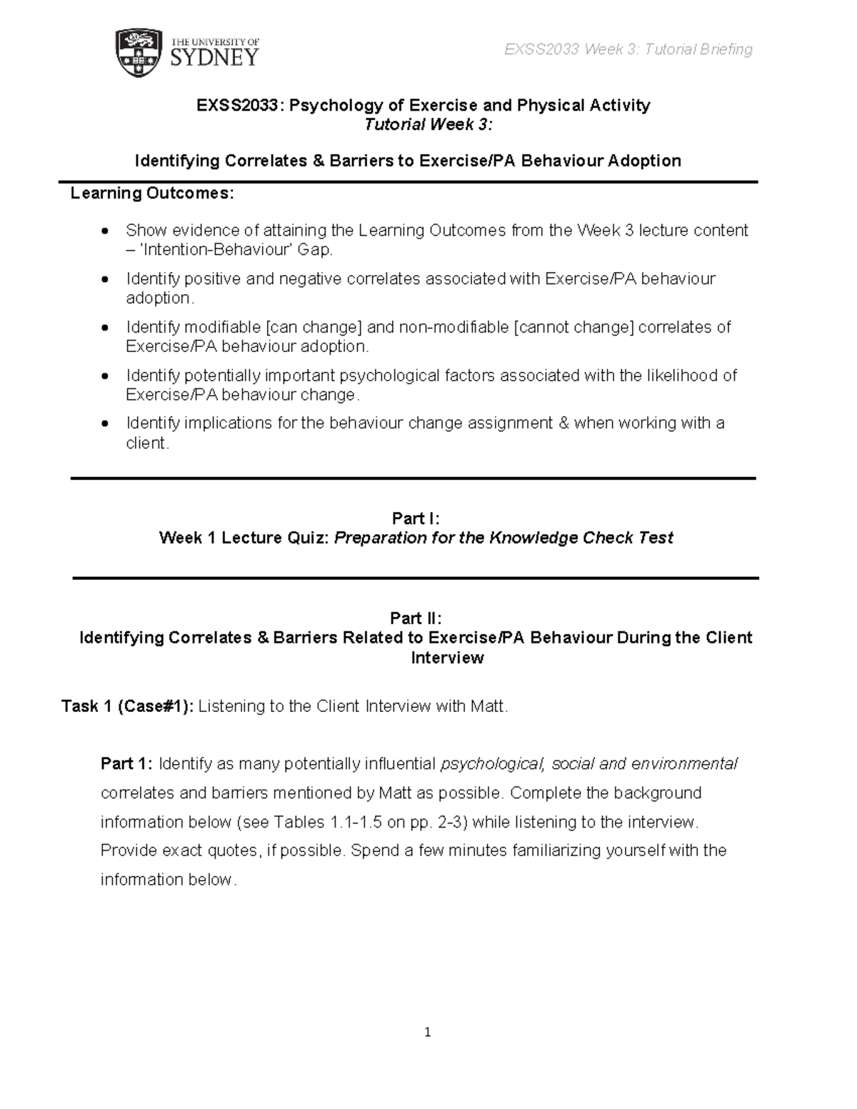 2023 Week 3 - Tutorial Outline - interactive PDF - EXSS2033: Psychology ...