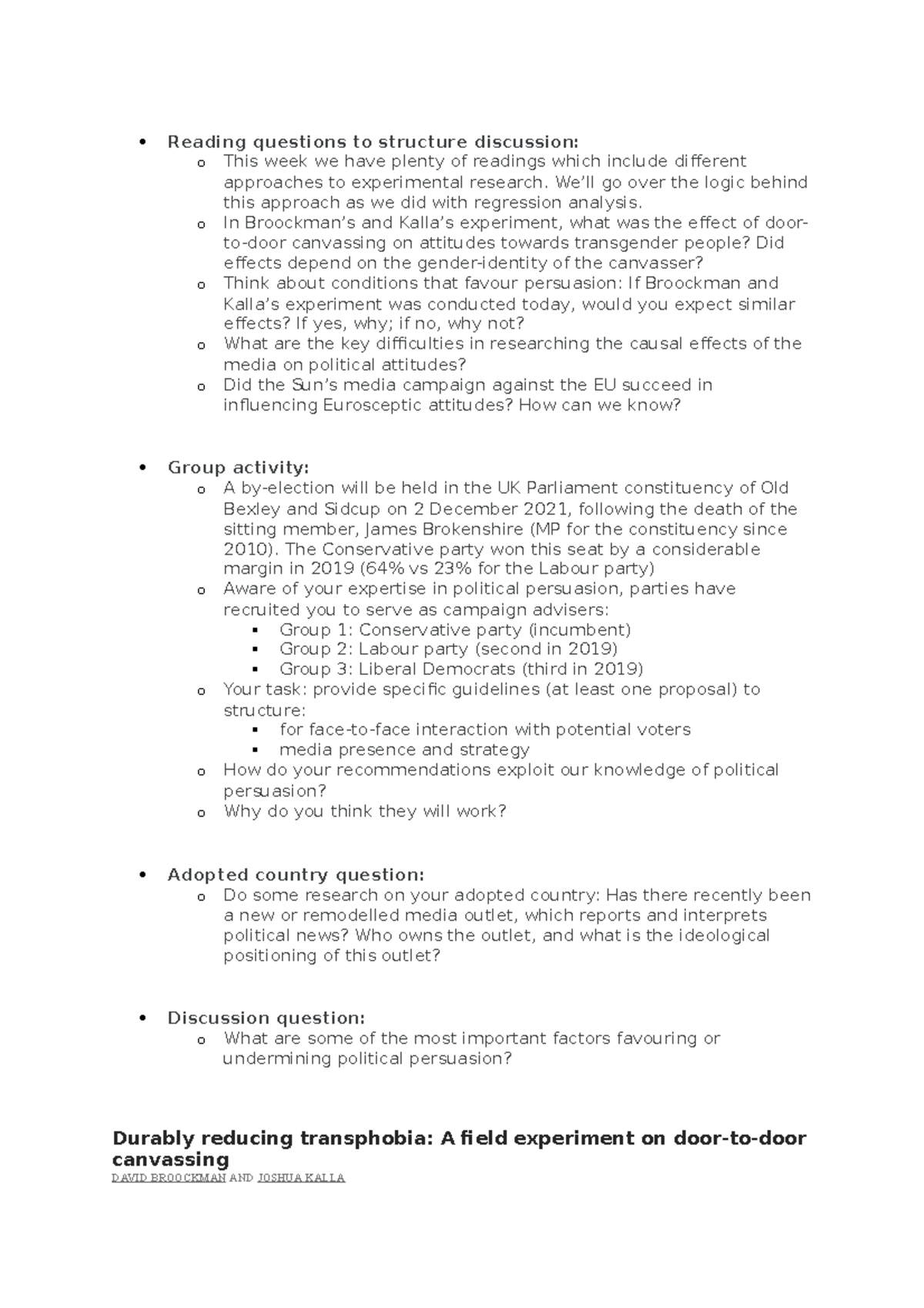 GV101 week 7 readings and notes - Reading questions to structure ...
