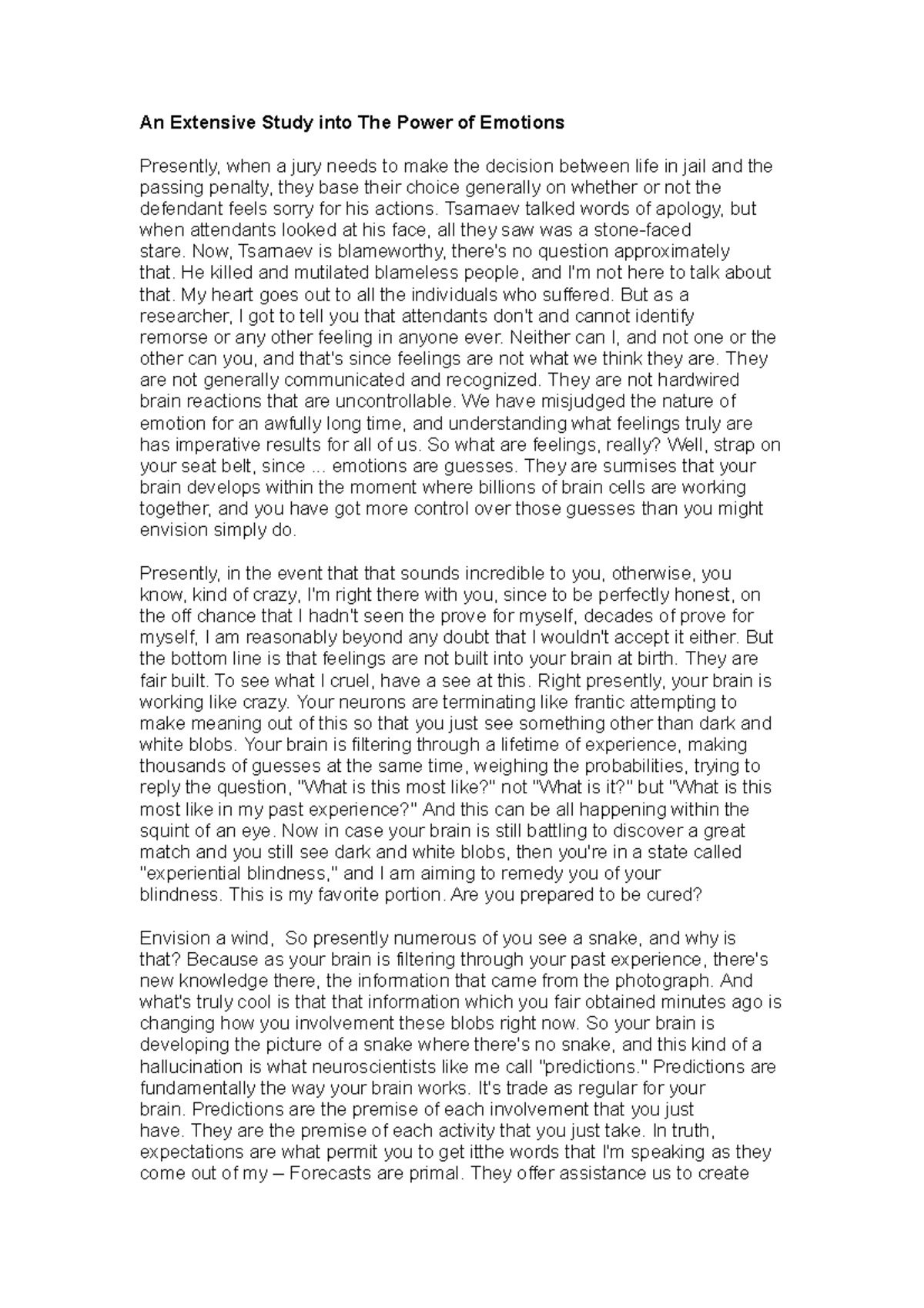 An Extensive Study into The Power of Emotions - An Extensive Study into ...