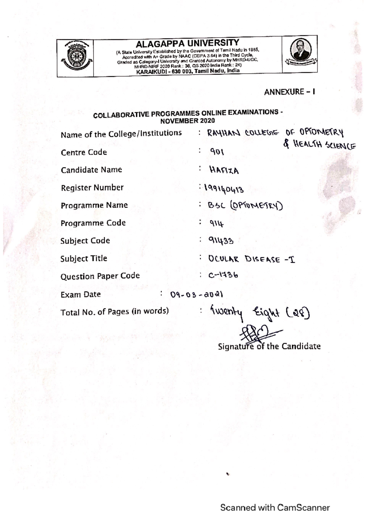 Ocular disease 1 - Deepak sir - Bsc.optometry - Studocu