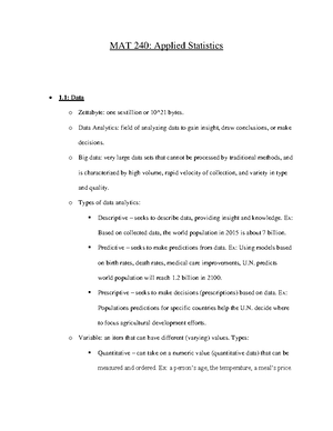 [Solved] What does a small value for the measure of variation for a data - Applied Statistics ...