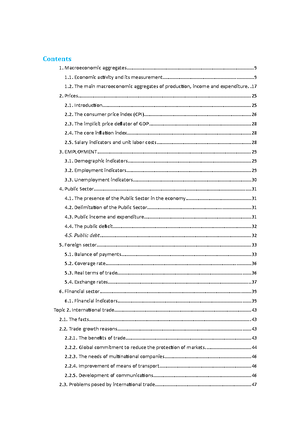 Unit 14 International Economics - TOPIC 2 SYNTHESIS OF THE MAIN IDEAS ...