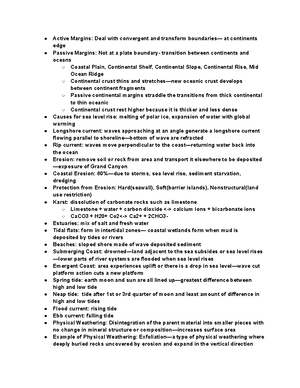 Geology Overview - Lecture notes 1-10 - Introduction to Geology What is ...