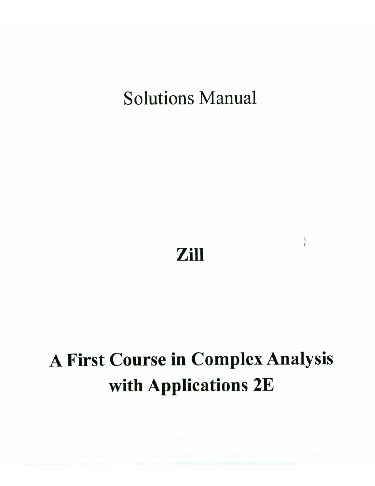 436397521 337626724 Zill Complex Analysis Solution Guide Chapters 1 ...