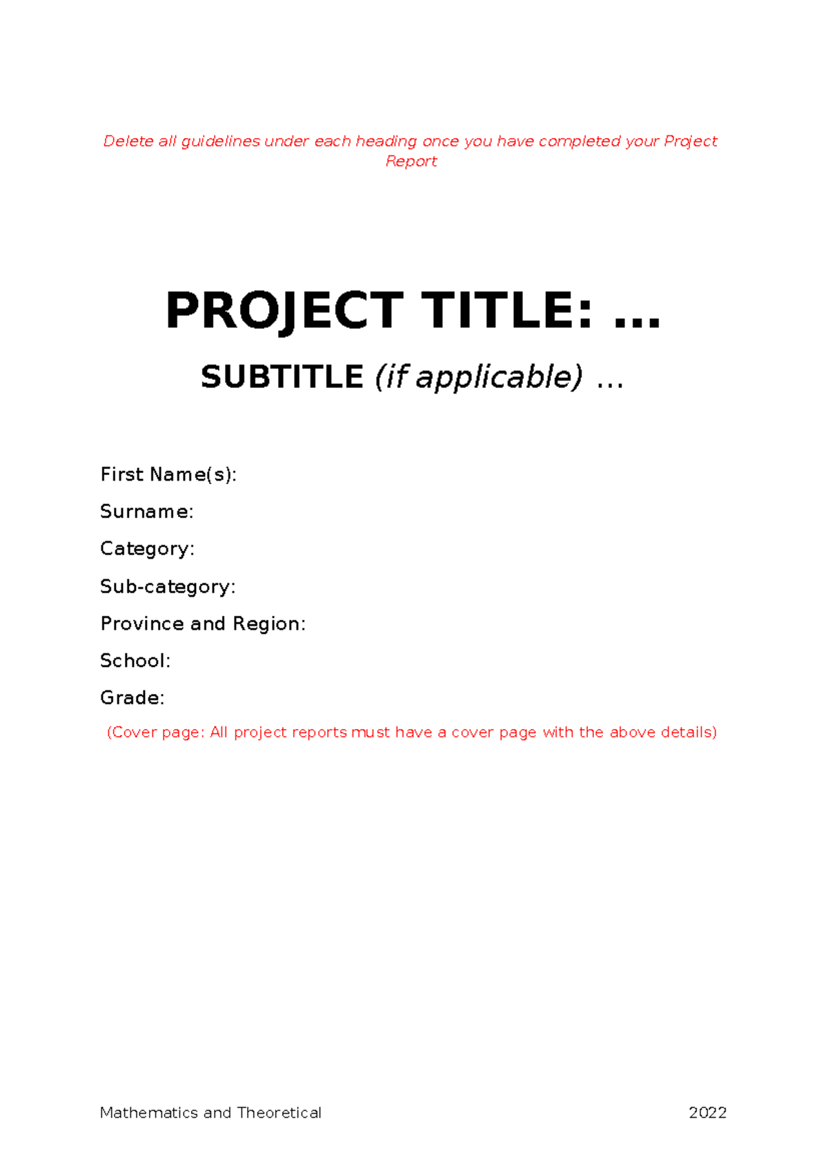 0c3b9ed3 how to write a report mat - Delete all guidelines under each ...