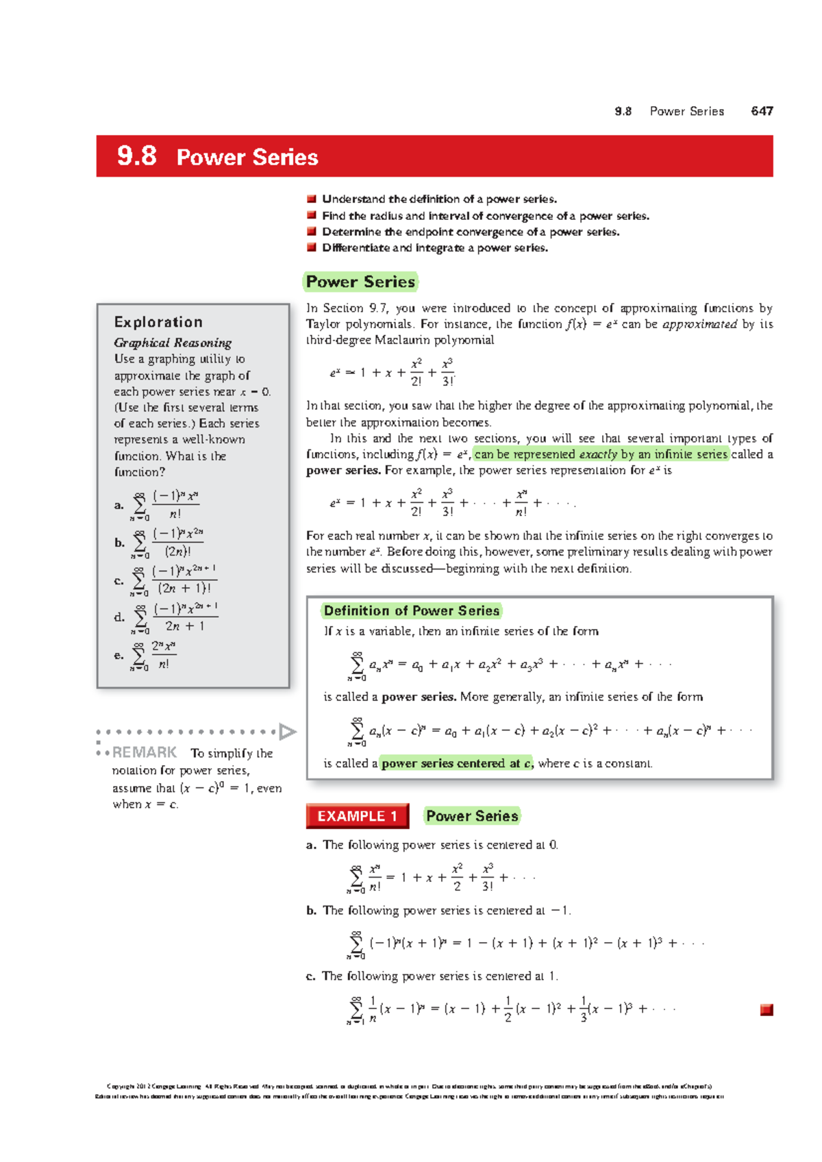 T5-2 Series de potencias - 9 Power Series 647 9 Power Series Understand ...