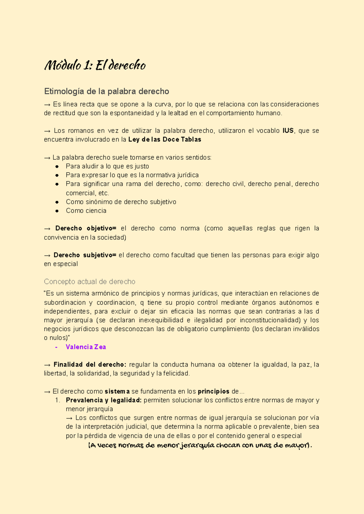 Apuntes Civil Personas - Módulo 1: El derecho Etimología de la palabra ...