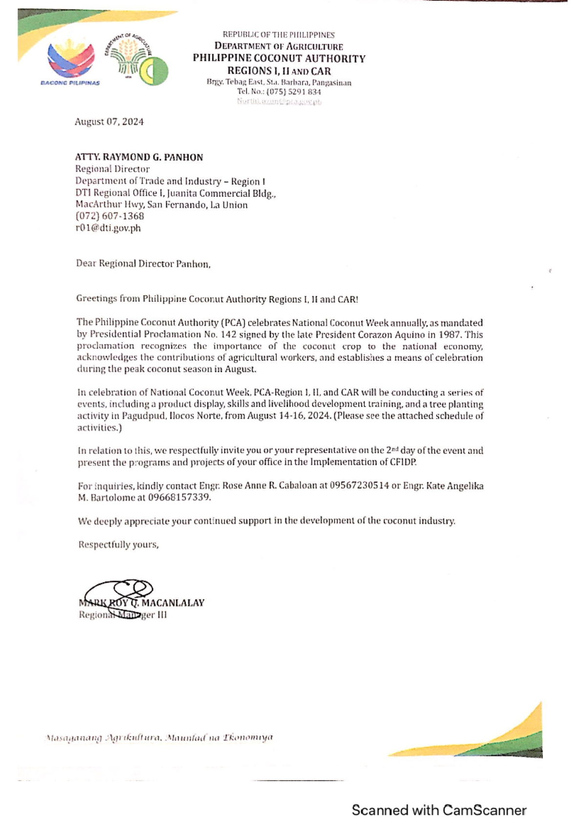 Letter to DTI - Additional - OF REPUBLIC OF THE PHILIPPINES DEPARTMENT ...