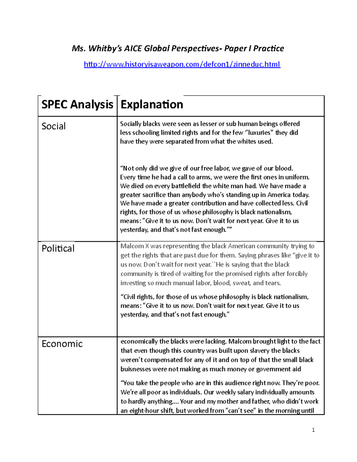 Ballot or bullet - spec analysis - Ms. Whitby’s AICE Global ...