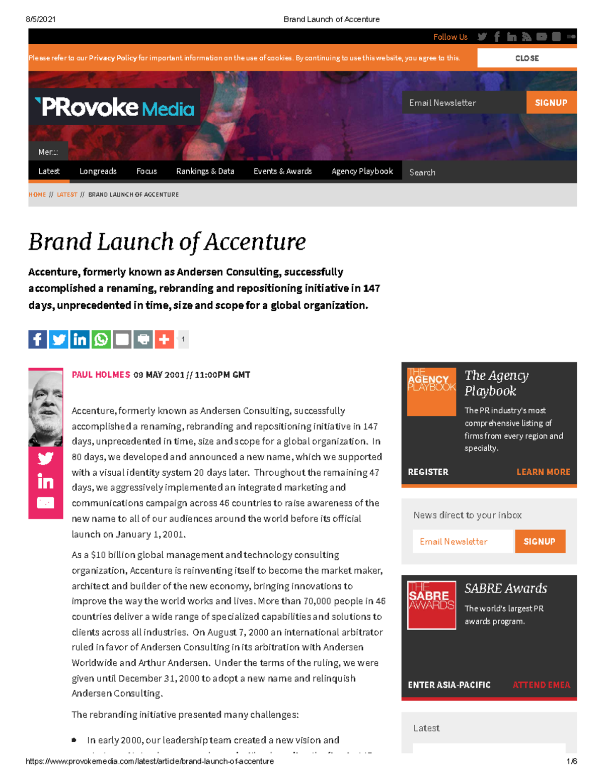 Accenture Brand Launch - Follow Us Please refer to our Privacy Policy ...