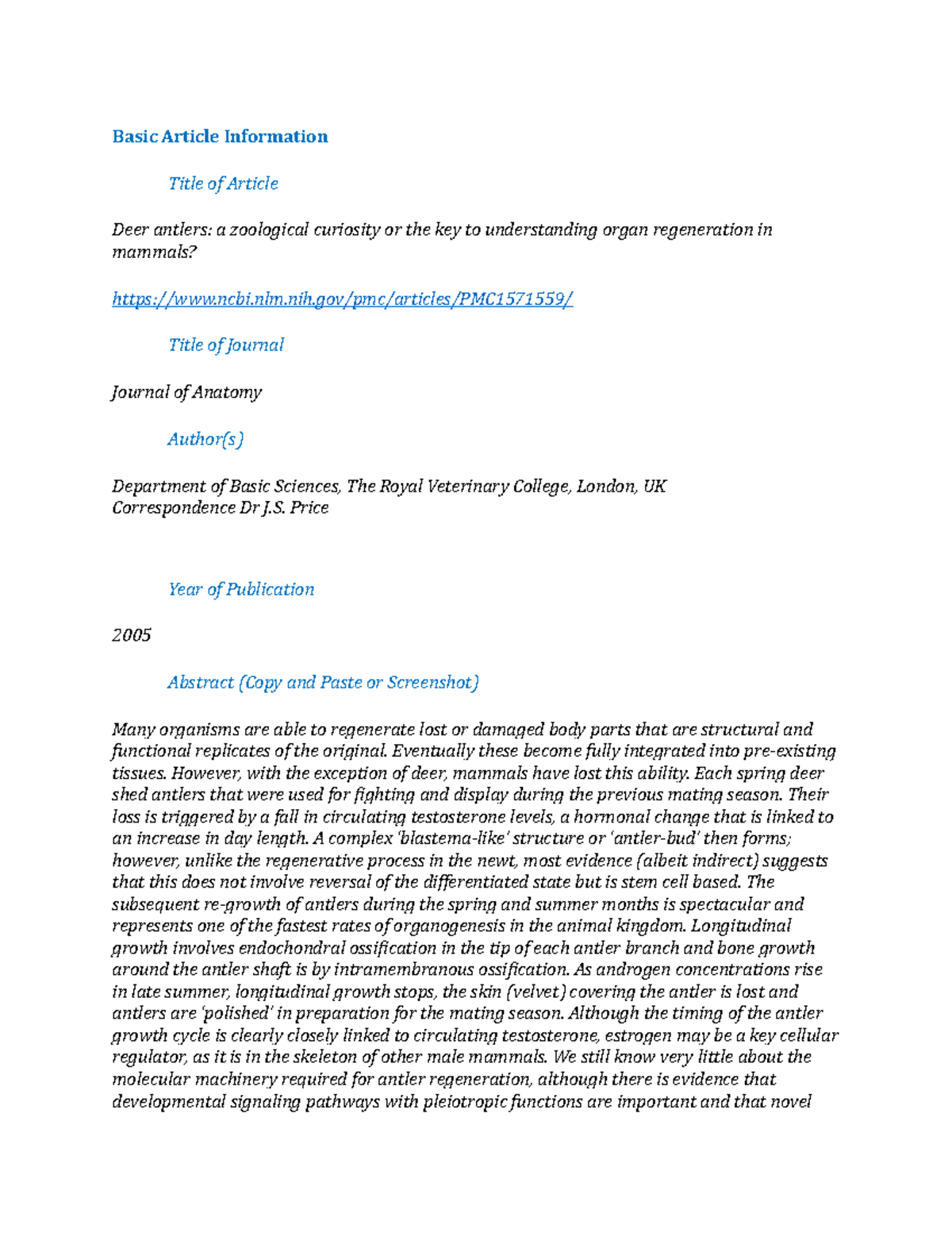 CIS 101- Journal Analysis - Basic Article Information Title of Article ...