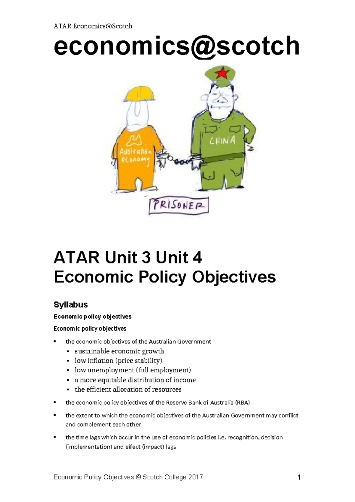 Eco Objectives 2017 - Practice workbook and notes - economics@scotch ...
